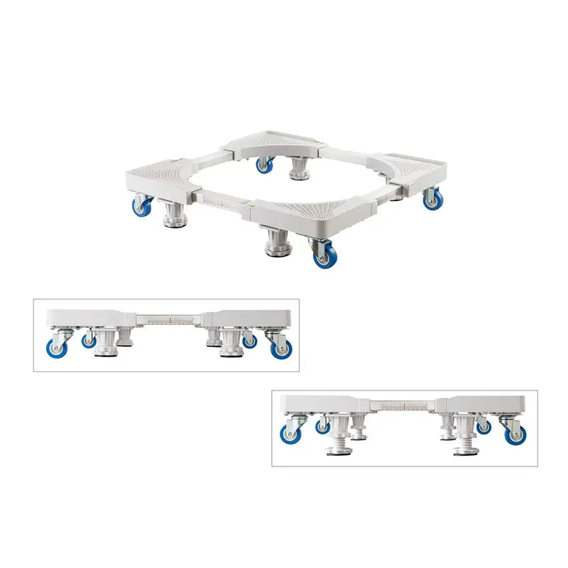 Heavy-Duty Adjustable Movable Base with Locking Casters For Washing ...