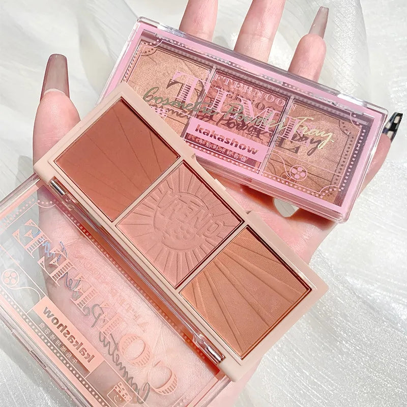 Kakashow 3 Colors/set Blush Plate Peach Pallete Ace Mineral Pigment ...