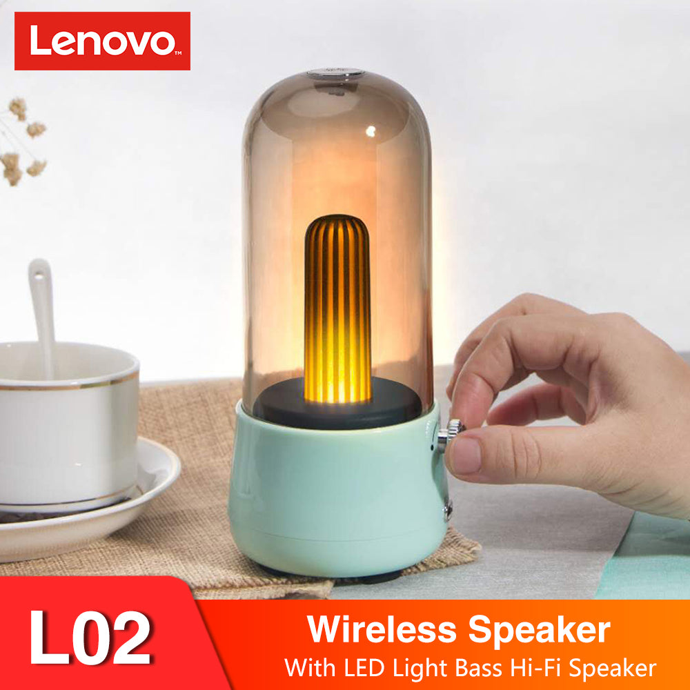 Lenovo L02 Portable Wireless Bluetooth Speaker with LED Light Night ...