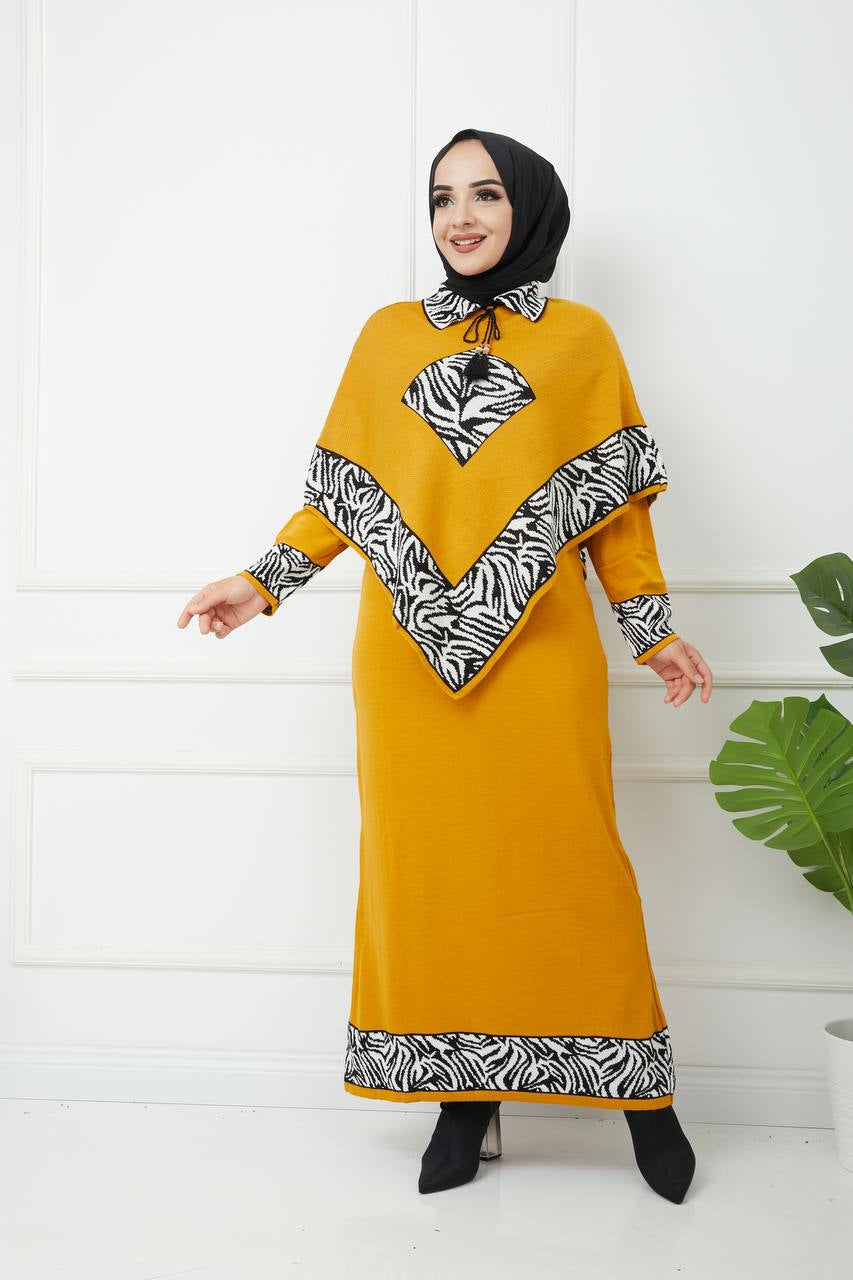 Turkish Modest Winter Dress Full Sleeve Womenswear MK102 | TUZZUT Qatar ...